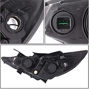 A&P Headlight Headlamp with Bright Chrome Housing Compatible with 2011-2014 Hyundai Sonata Left+Right