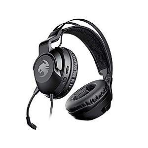 ROCCAT Elo X Stereo PC Gaming Headset, Wired Cross-Platform Headphones for Mac, Xbox Series X|S, Xbox One, PlayStation, and Mobile, Detachable Noise Cancelling Microphone, Lightweight, Black