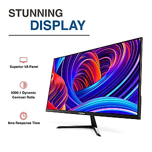 SideTrak Select Edgeless Desktop Computer Monitor 23.8” HD 1080p LED VA Matte Desktop Screen | 60-75Hz Refresh Rate | HDMI, VGA | Certified Blue Light Protection | Enhanced Color Vibrance