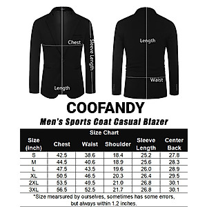 COOFANDY Mens Sport Coat Slim Fit Two Buttons Blazer Casual Suede Suit Jacket Khaki