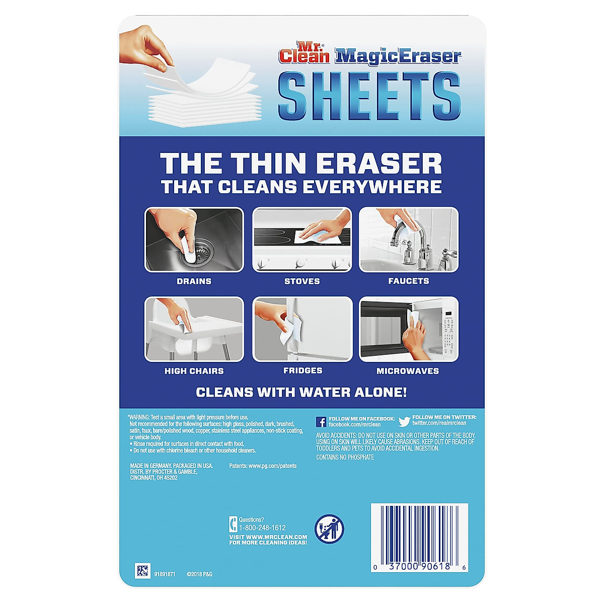 Mr. Clean Magic Eraser Cleaning Sheets, The Power of a Magic Eraser in a Thin, Flexible, Disposable Sheet, 16 Count