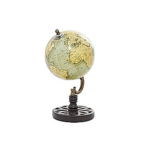 Deco 79 Wood Globe, 5" x 5" x 9", Green