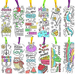 Easter Bookmarks 60pcs Color Your Own Bookmarks for Kids Coloring Bookmarks Classroom Rewards Book Decoration Birthday Gift for Students Teachers