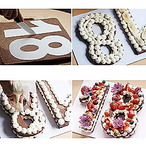 RAYNAG Cake Stencils (0-8 Number) Flat Plastic Mold Numerical Templates Cutting for DIY Cakes/Cookies -12 Inch