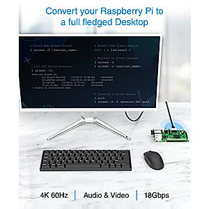 BlueRigger Micro HDMI to HDMI Cable (15 FT, 4K 60Hz, HDR, High Speed, Ethernet) - Compatible with GoPro Hero 7/6/5/4, Raspberry Pi 4, Sony A6000/A6300 Camera, Nikon B500, Lenovo Yoga 3 Pro, Yoga 710