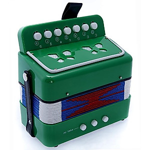D'Luca G105-GR Child Button Accordion, Green