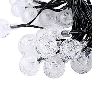 GOTOTOP LED Outdoor String Lights,Durable Solar Powered 30 LED Globe Balls Fairy Lights for Indoor Outdoor Home Garden Yard Halloween Party Lamp Decor