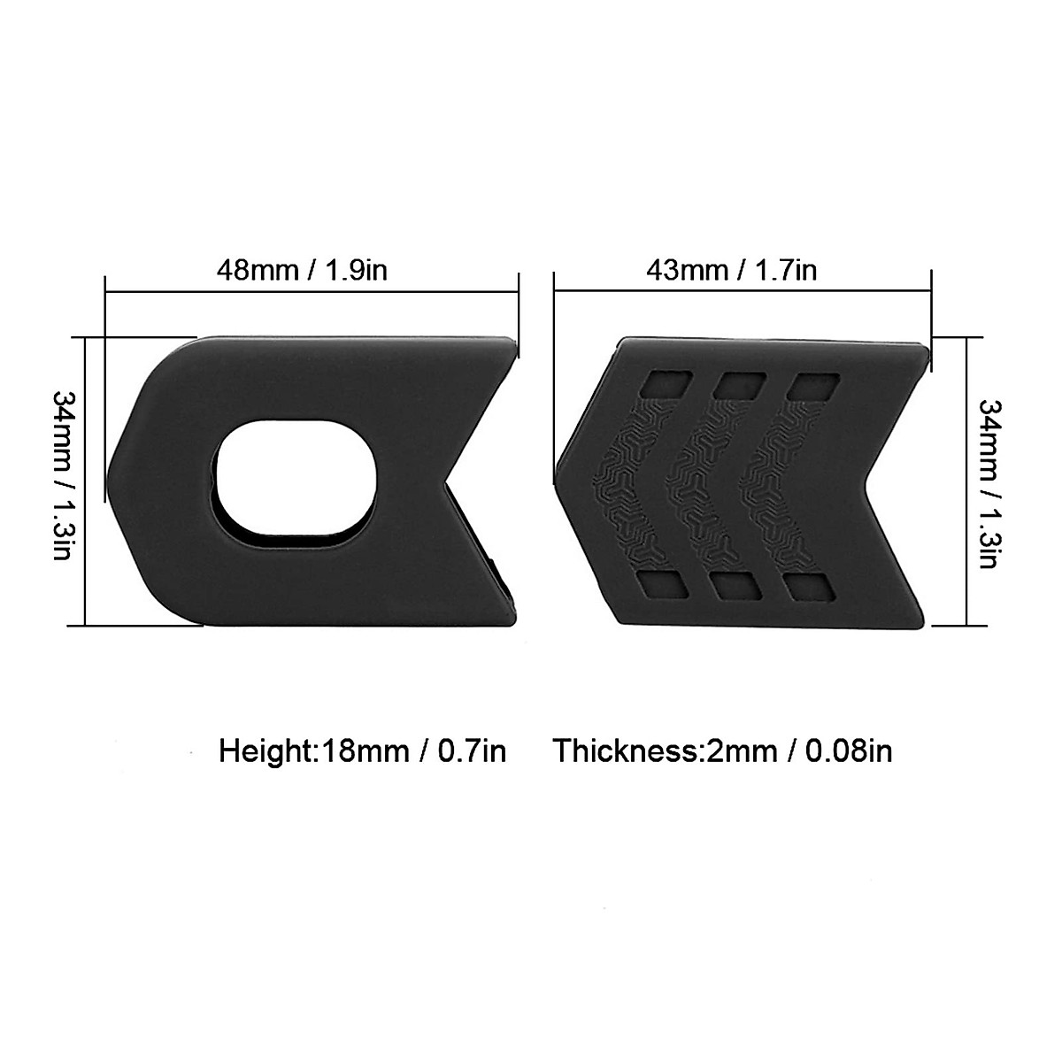 1 Piar Crank Cover Silicone Crank Sleeve Arm Protector for Most Mountain Road Bikes(Black)