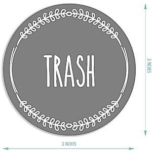 BabyPop! Recycle Trash Can Combo, Recycle Magnet for Trash Can, Garbage Recycle Bin Combo, Trash Recycle Bin Combo, Farmhouse Rustic Design