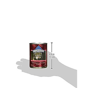 Blue Buffalo Wilderness High Protein Beef and Chicken & Salmon and Chicken Wet Dog Food Variety Pack for Adult Dogs, Grain-Free, 12.5 oz. Cans (6 Pack)