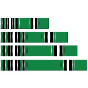 White Water Archery Laminated Green Traditional 8 Crest Arrow Wraps 15 pk Choose Length Width (9, 1.25)