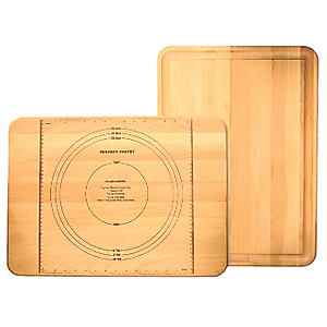 Catskill Craftsmen 22-Inch Perfect Pastry Cutting Board with Rounded Corners and Reverse Groove