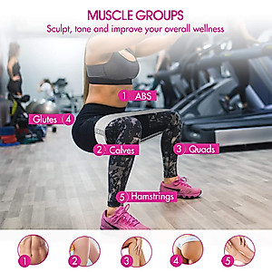 Te-Rich Resistance Bands for Legs and Butt, Fabric Workout Loop Bands, Set of 3