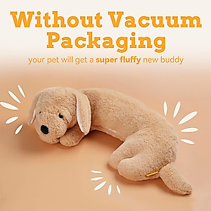 Extragele Heartbeat Puppy Toy Heartbeat Stuffed Animal for Dog Anxiety Relief and Calming Aid, Dog Heartbeat Toy for Puppy Sleep Aid Crate Training, Puppy Essential Puppy Needs, Golden