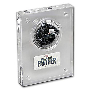 2018 Tuvalu .999 Silver Black Panther Colorized Proof $1 Proof