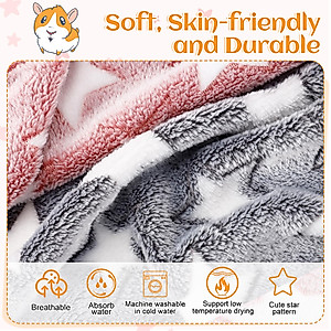 Guinea Pig Blanket, 2 Pack Warm Soft Coral Fleece Small Animal Blankets Washable Pet Cage Liners Sleep Mat Pad Cover for Rabbit Hamster Dog Cat Ferret Chinchilla Hedgehog Bedding, 24" x 16"