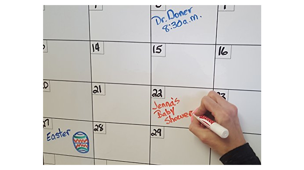 Everase Dry Erase Peel & Stick Monthly Calendar