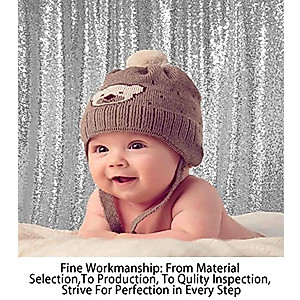 Sequin Backdrop 4x10ft Silver Sequin Curtains 2 Panels Wedding Drapes Glitter Backdrop Curtains for Parties Photography Background (4FTx10FTx2PC, Silver)