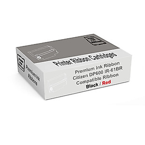 MARS POS Ribbons Compatible with Citizen DP600 IR61BR Ribbon (Red Black, 3 Pack)