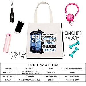 CMNIM Doctor Movie TV Show Who Tard-s Tote Bag Doctor Movie Lover Gift Police Box Theme Shoulder Bag for Fans