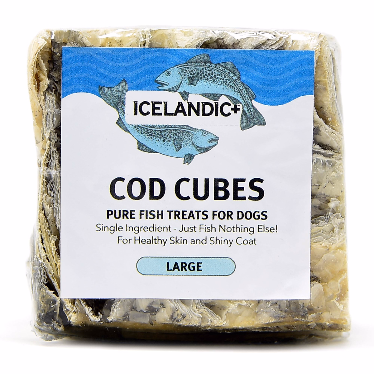 Icelandic+ Large Cod Skin 2" Cube Dog Treat