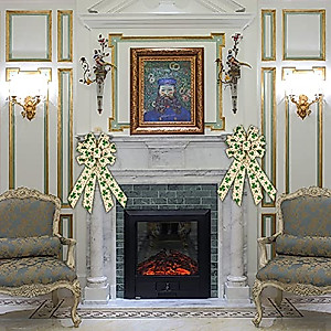 Saint Patrick's Day Fabric Ribbons, Brown Green Clovers Edge Wired Burlap Ribbon for St Patrick Day Irish Hanging Wrapping Party Gift Decoration Outdoor Crafts Supplies (2.5 Inch * 10 Yards * 1 Roll)