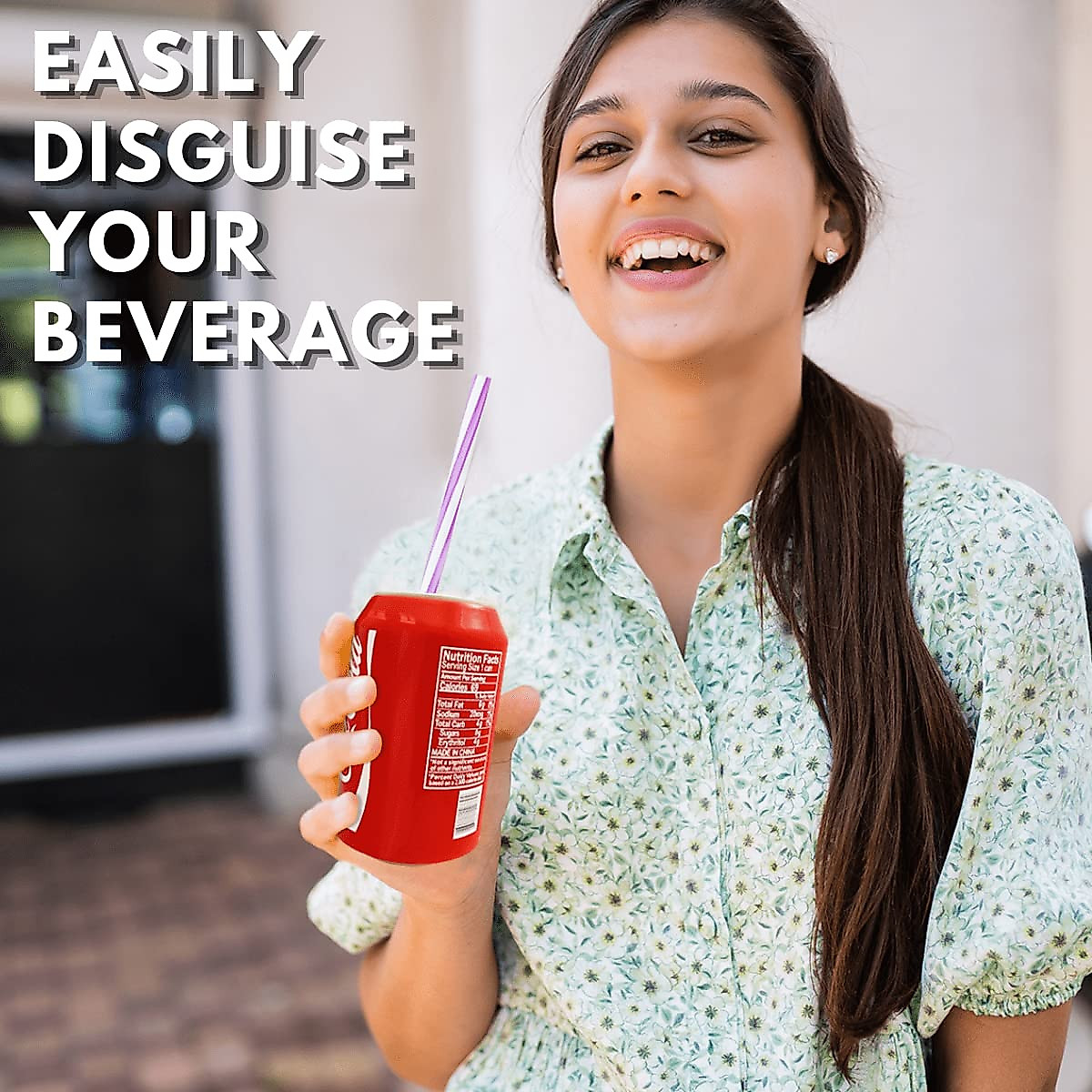 Can Covers that Look Like Soda, Silicone Sleeves for Cans, Can Wraps, Fits All 12FL OZ 355ml (Red - 2 Pack)