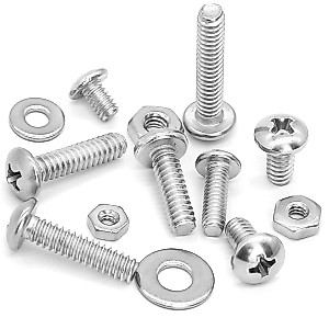 700Pcs Nuts and Bolts Assortment Kit, SATANTECH 4-40#6-32#8-32#10-24 Phillips Pan Head Assortment Stainless Steel Bolts Nuts Flat Washers Nuts Bolts with Case