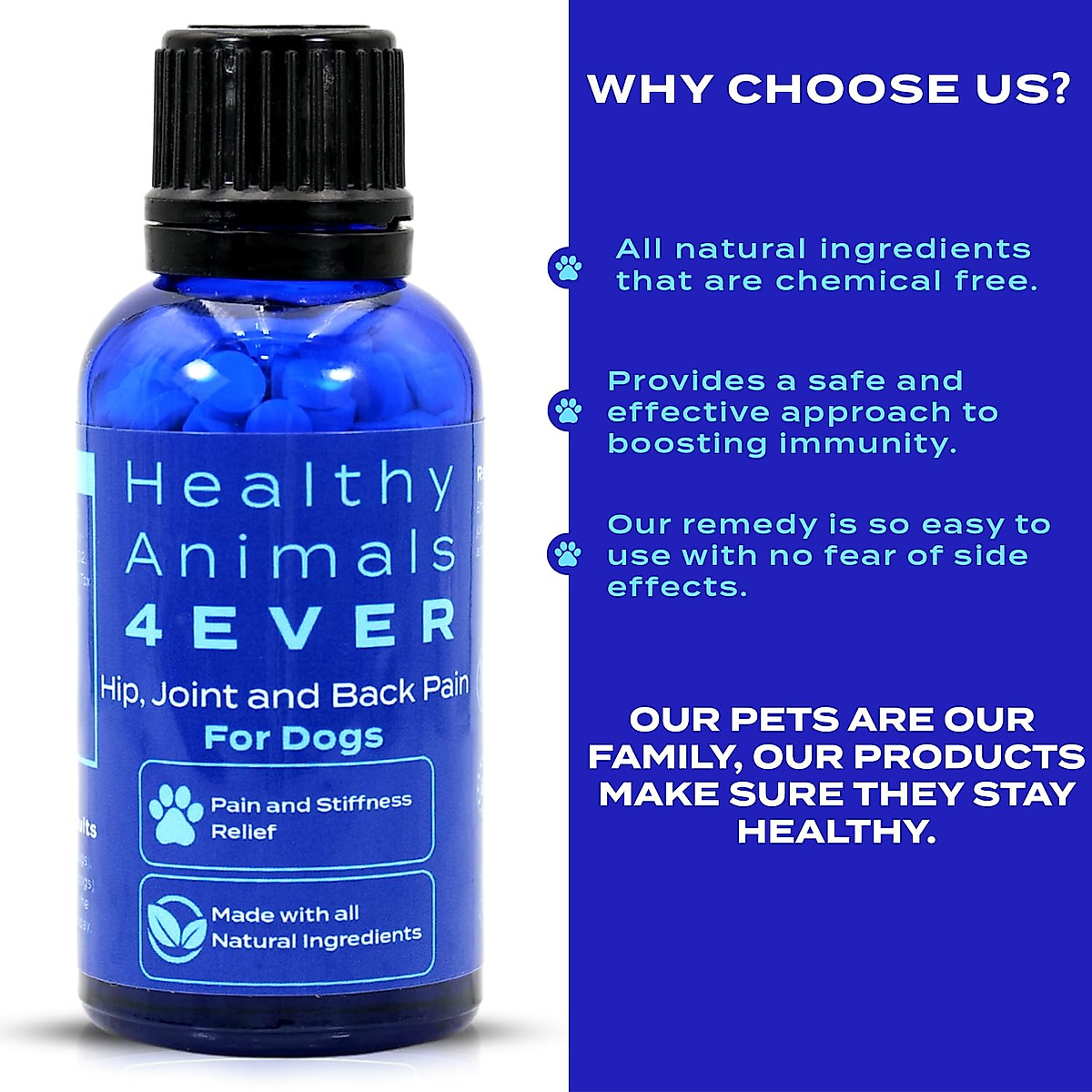Healthy Animals 4 Ever Arthritis Remedy for Dogs - Restore Energy & Vitality - Support Hip & Joint Health - Minimize Pain - All-Natural, Non-GMO, Organic - Preservative & Chemical Free - 300 ct