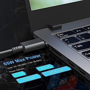 Universal USB C Laptop Charger 65w 45w for Dell Hp Lenovo Acer Razer Blade Stealth Samsung Chromebook MacBook Asus Fast Charging Type C Slim Travel Power Adapter