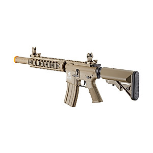 Lancer Tactical Gen 2 M4 SD Long Rail 9" Electric Airsoft AEG Rifle - Full/Semi-Auto - Desert/Nylon Polymer