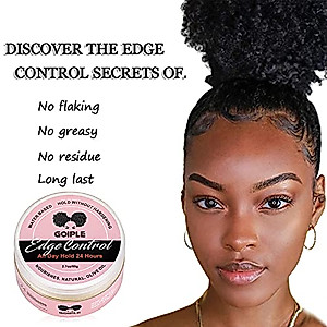 Edge Control Wax Stick for Wigs - Strong Hold, Non-greasy for Flyaway Hair and Edges (2.7oz+2.7oz) with Edge Brush and Scarf (Pink Styling Set)