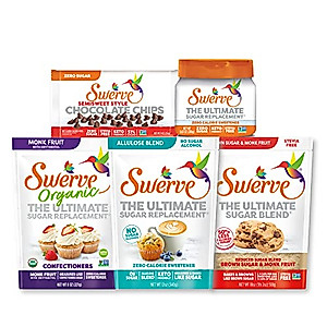 Swerve Ultimate Sugar Replacement Sweetener, Confectioners Sugar Substitute, Zero Calorie, Keto Friendly, Zero Sugar, Non-Glycemic, 12oz (2 Pack)