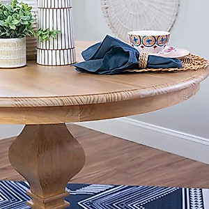 Powell Rustic Honey Natural Pedestal Round Top Sophia Dining Table