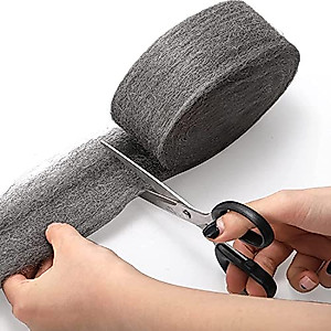 Yopay 8 Pack x 13 FT Steel Wool Fill Fabric DIY Kit, Coarse Wire Wool Roll, Gap Vent Blocker to Keep Annoying Animals Away from Holes, House, Garden, Garage