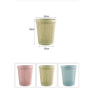 Hosaire. Waste Basket Trash Can Kitchen Waste Basket with Cover for Bathroom Home Office Dorm Kids Room 1 Pcs