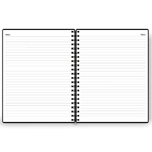A4 Undated Daily Planner Notebook- Daily Productivity Planner with Hourly Schedules, Action Items and Follow-up, Daily Organizer to Improve Time Management, 8.5 × 11 Inch, Black PU Daily Planner 2024