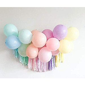 Brontothere Pastel Party Balloons 12 inches 100pcs Assorted Color Birthday Balloons Kid's Baby Shower Balloons