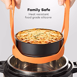 SiCheer Pressure Cooker Sling Silicone Bakeware Sling Compatible with Instant Pot 3 Qt, Compatible with Other Brand Multi-Function Cookers