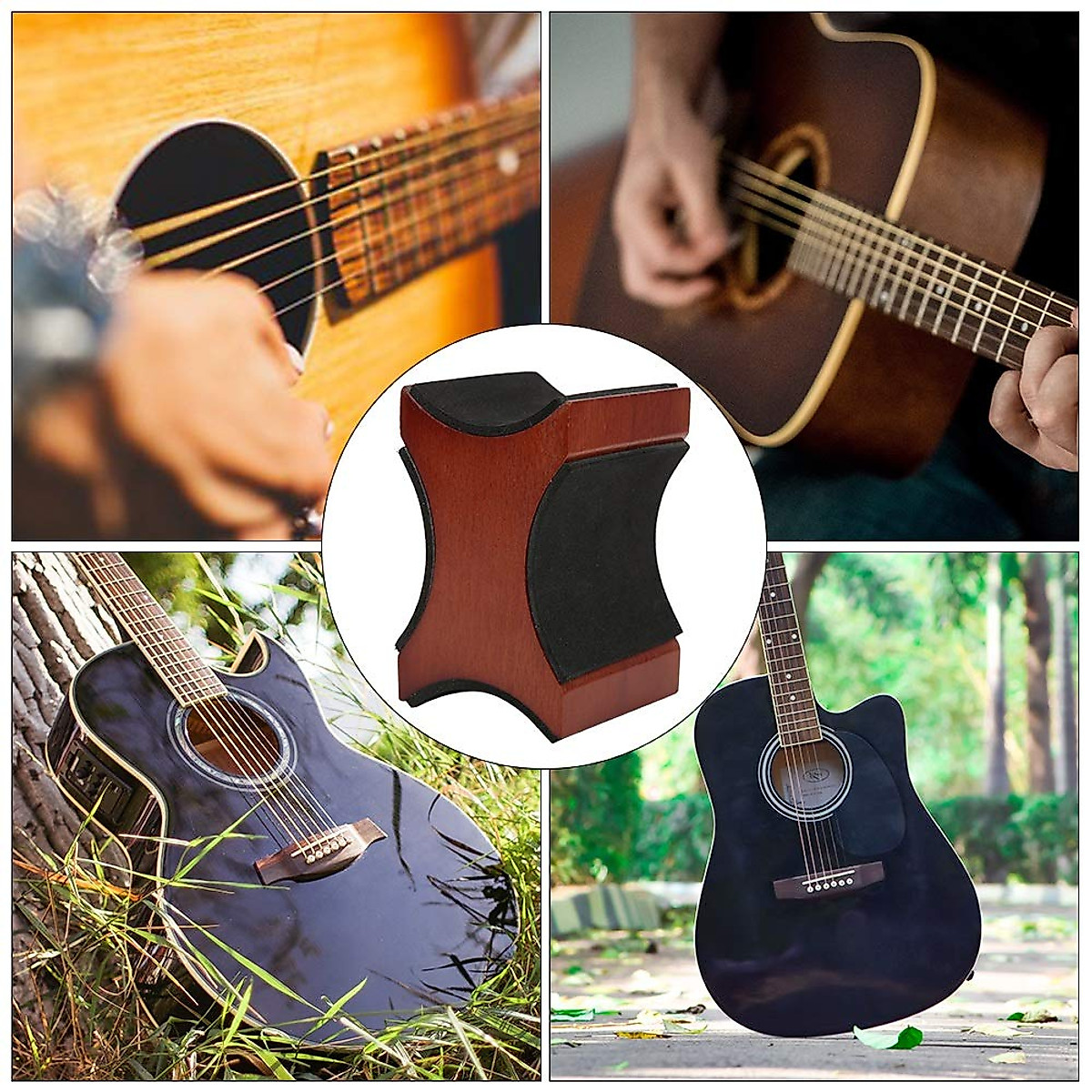 Mahogany Neck Rest Support, Universal Desktop Stand Musical Instrument Repair Tool