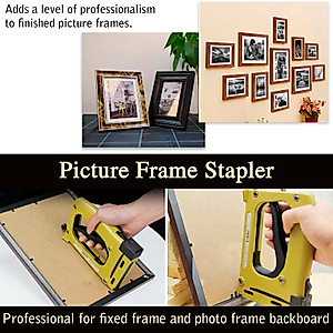 Point Drivers for Picture Framing, Picture Frame Stapler Point Driver Gun with 1000 Points for Joiner DIY - Picture Frame Backing Stapler
