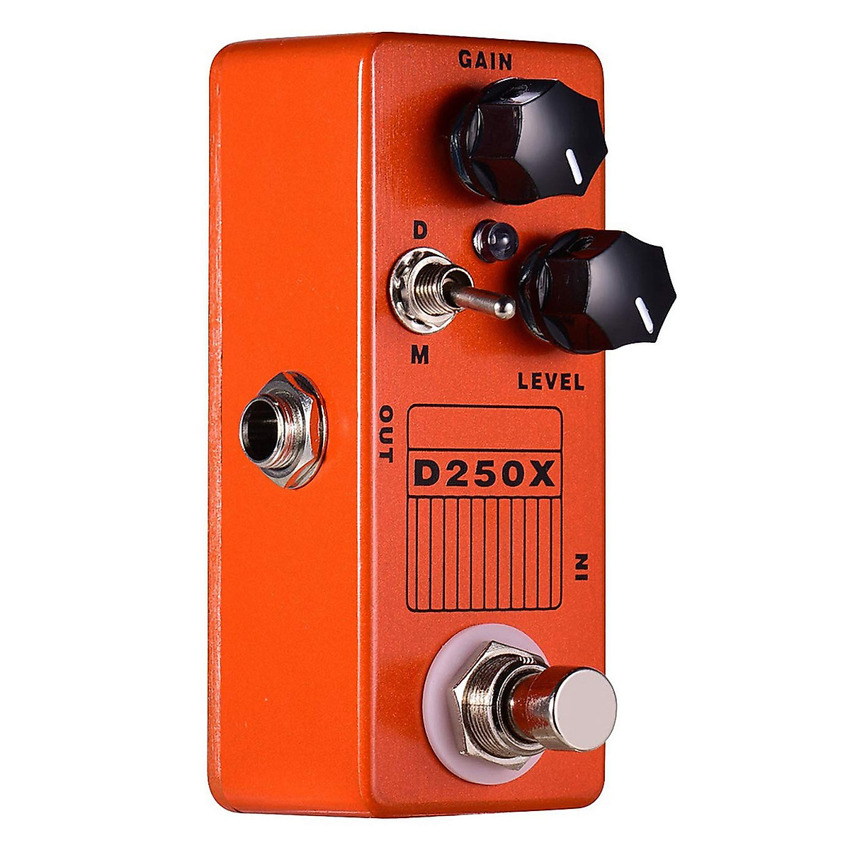 MOSKYAudio Mini Overdrive Preamp Pedal with True Bypass Switch (D250X)