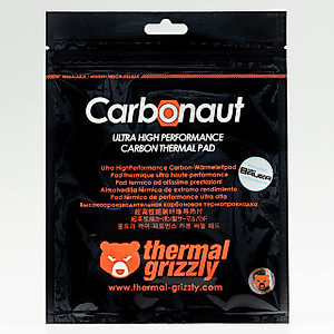 Thermal Grizzly - Carbonaut (38x38x0,2mm) - for Intel/AMD CPUs - Carbon Thermal Pad for Maximum Thermal Conductivity - Reusable and Adaptable Surface CPU/GPU/PS4/PS5/Xbox
