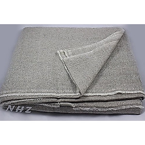 Handicraft Mart Himalayan Extra Large Cashmere Throw,Natural Cashmere Blanket 90" x 108",Hand Made in Nepal … (Light Brown)