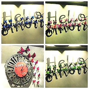 3D Butterfly Decor,Wall Decal Butterfly,36 PCS 3D Butterfly Stickers with Double Wings, Sponge Gum and Pins, Removable Wall Sticker Decals for Room Home Nursery Decor