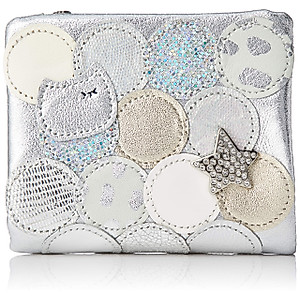 Tsumorichisato Folding Wallet, Mini Wallet, New Multi-Dots, Silver