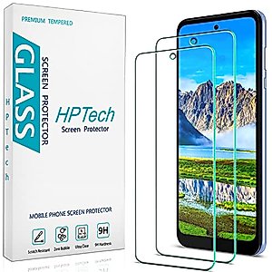 HPTech (2 Pack) Screen Protector Designed for Motorola Moto G Power 2022 Tempered Glass, 9H Hardness, Anti Scratch, Bubble Free, Easy to Install