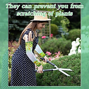 12 Pairs Gardening Arm Sleeves for Women Farm Summer Sun Protection Cooling Sleeves Flower Sleeves Farmers Sleeves Arm Covers for Men Work Running Sports Cycling Hiking