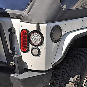 Partsam 10Pcs 6" Inch Oval Led Trailer Tail Lights Red 10 Diodes Grommet and Plug Waterproof Turn Stop Tail Brake Trailer Lights Replacement for RV Trucks