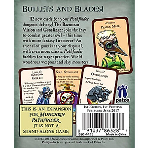 Steve Jackson Games Munchkin Pathfinder 2 – Guns and Razzes Card Game (Expansion) | 112-Cards | Card Game for Adults, Kids & Family | Fantasy RPG | Ages 10+ | 3-6 Players | Play Time 120 Min